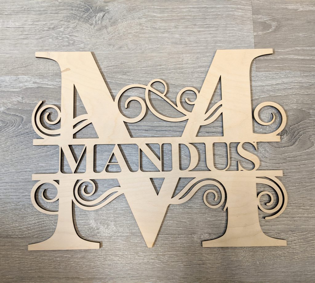 Split letter Name, Monogram - MyMakerscape